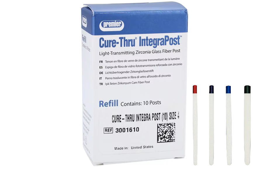 CURE THRU FIBER POST (10/PK)